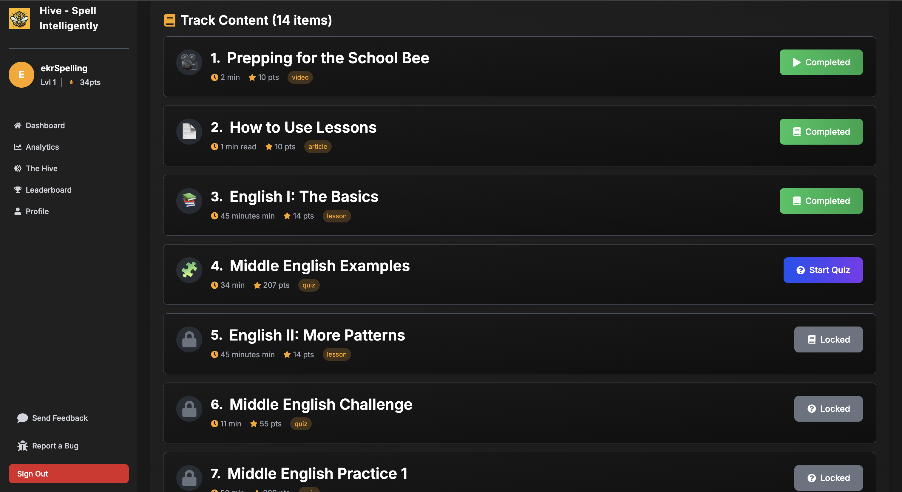 Hive - Spelling Bee Prep App